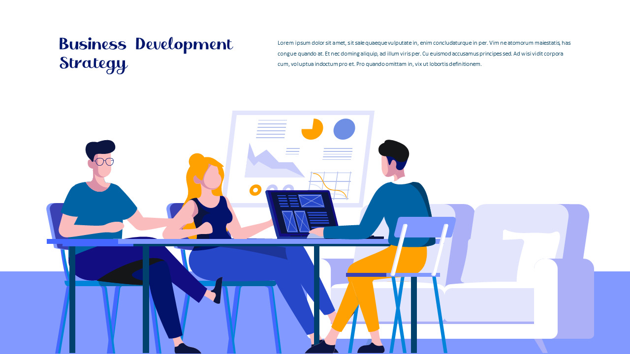 Business Development Strategy Slide PowerPoint Template