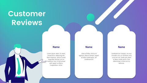 Cloud Customer Reviews PPT Background