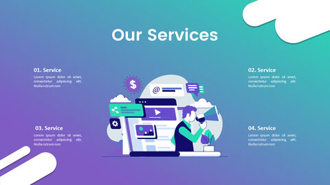 Cloud Service Our Services PPT Background