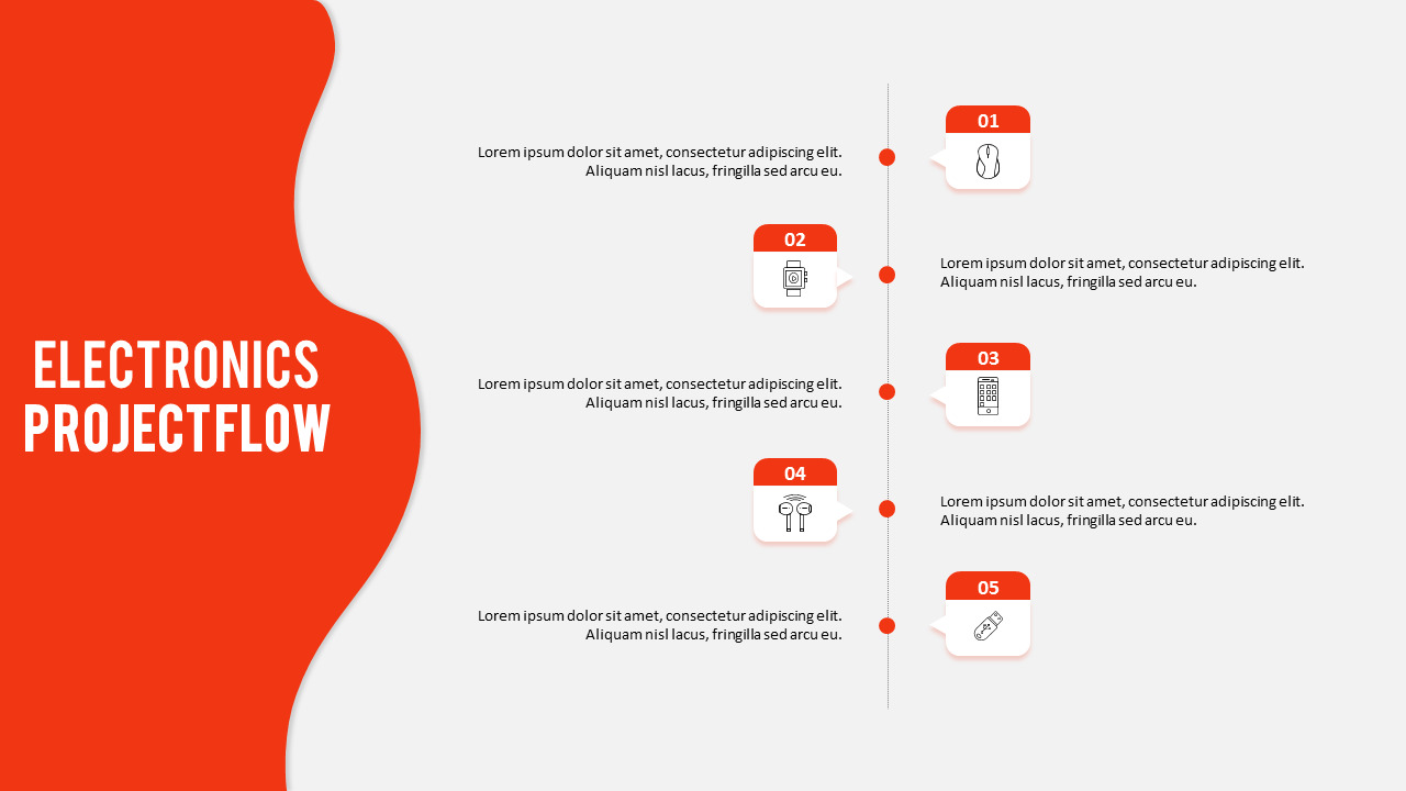 Electronics Project Flow PowerPoint Design