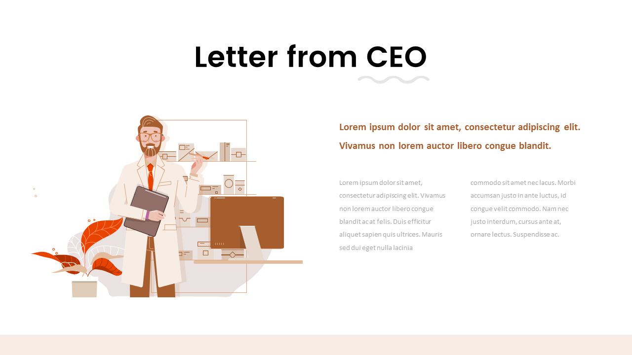 Letter from CEO PowerPoint Layout
