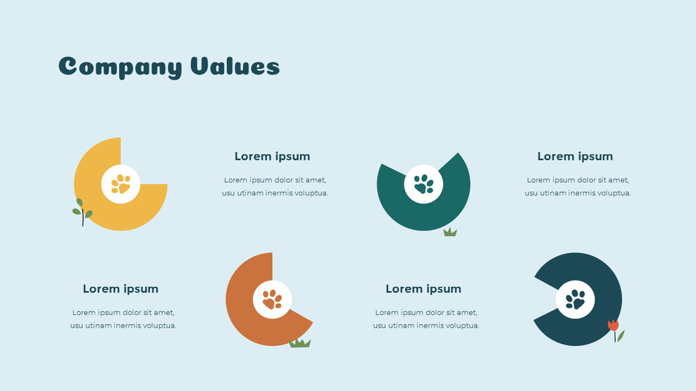 Company Values Chart Free PowerPoint Template: Visualize Core ...