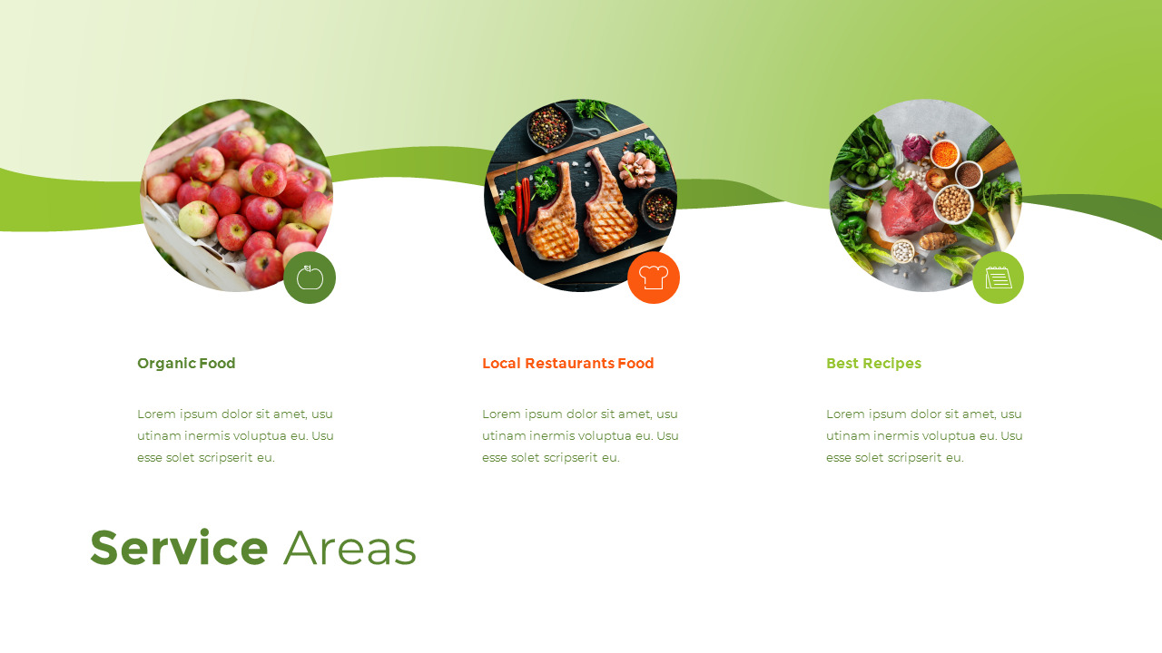 Food Service Areas PowerPoint Slide