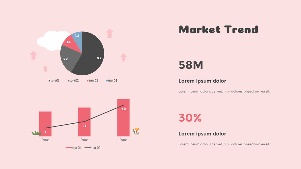 Market Trend Graph Slide Layout