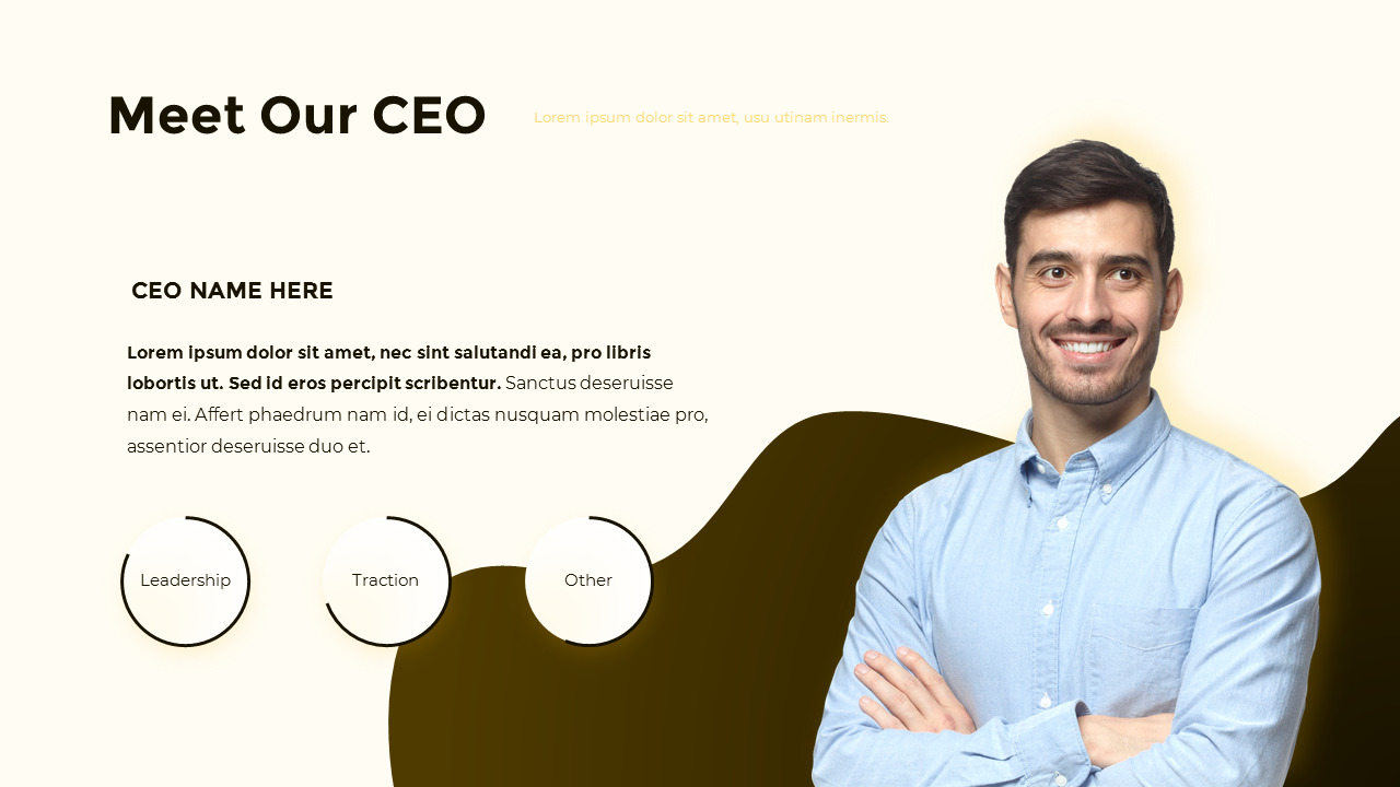 자신감 넘치는 CEO를 만나보세요 슬라이드 페이지