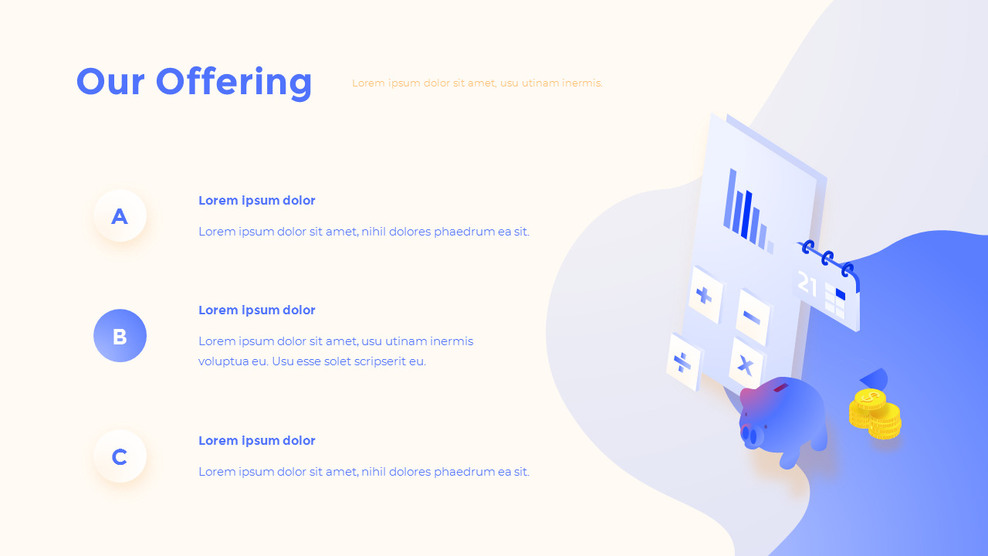 Our Offers A to C PowerPoint Slide