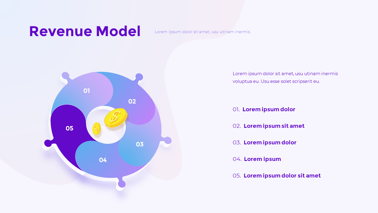 Purple Revenue Model PPT Deck Design