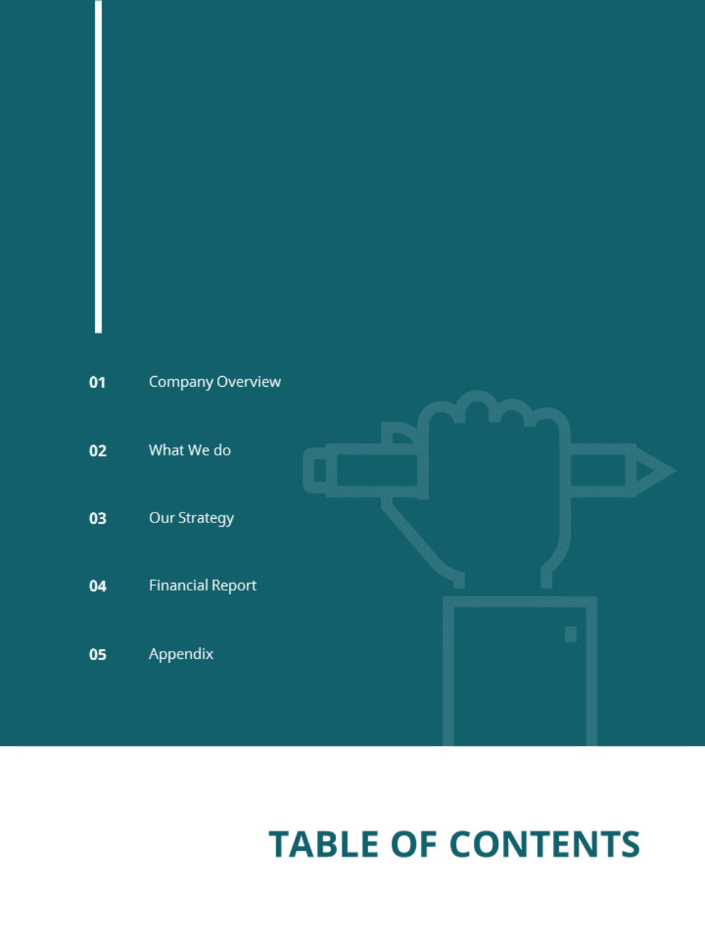 Simple Annual Report Theme PT Templates