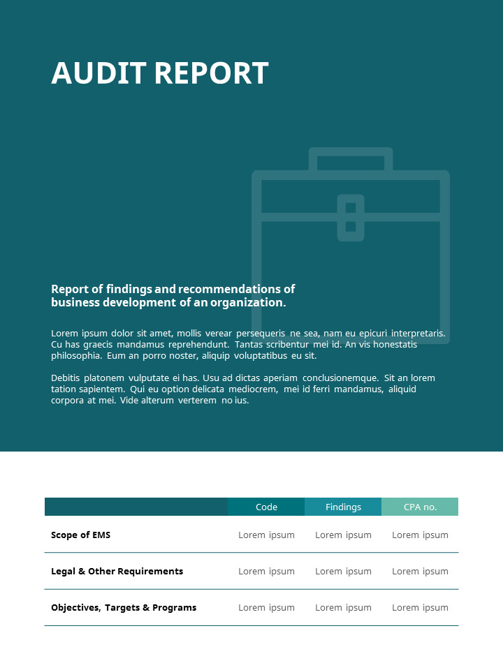 Simple Annual Report Theme PT Templates