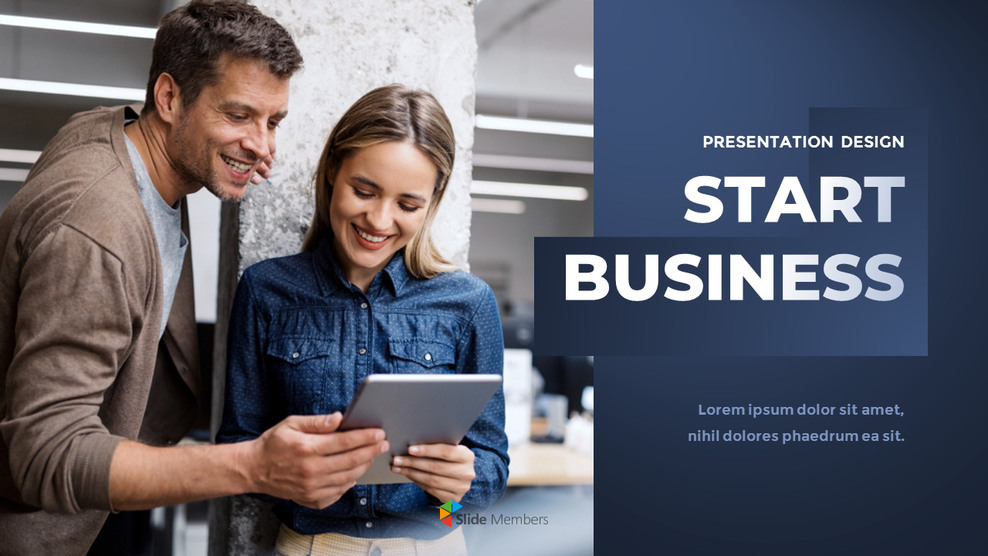 Start Business Pitch Deck Cover PPT Slide