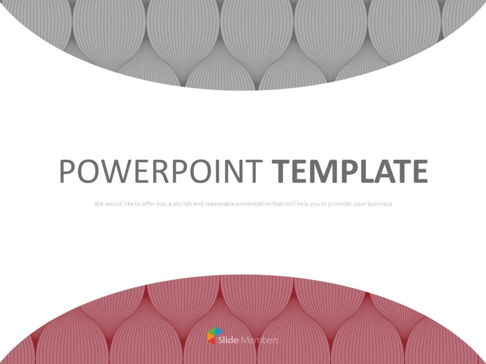 Calm Gray Red Background With Patterns - Free Template Design