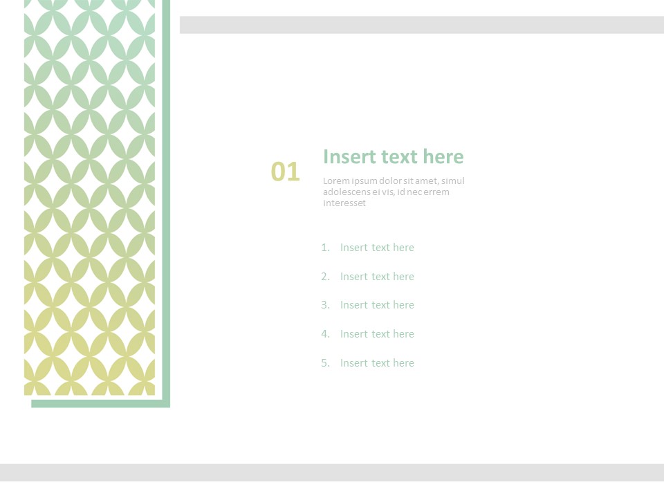 Circle and Diamond Pattern With Mint Gradation - Free Powerpoint Template