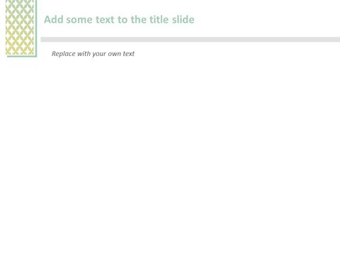 Circle and Diamond Pattern With Mint Gradation - Free Powerpoint Template