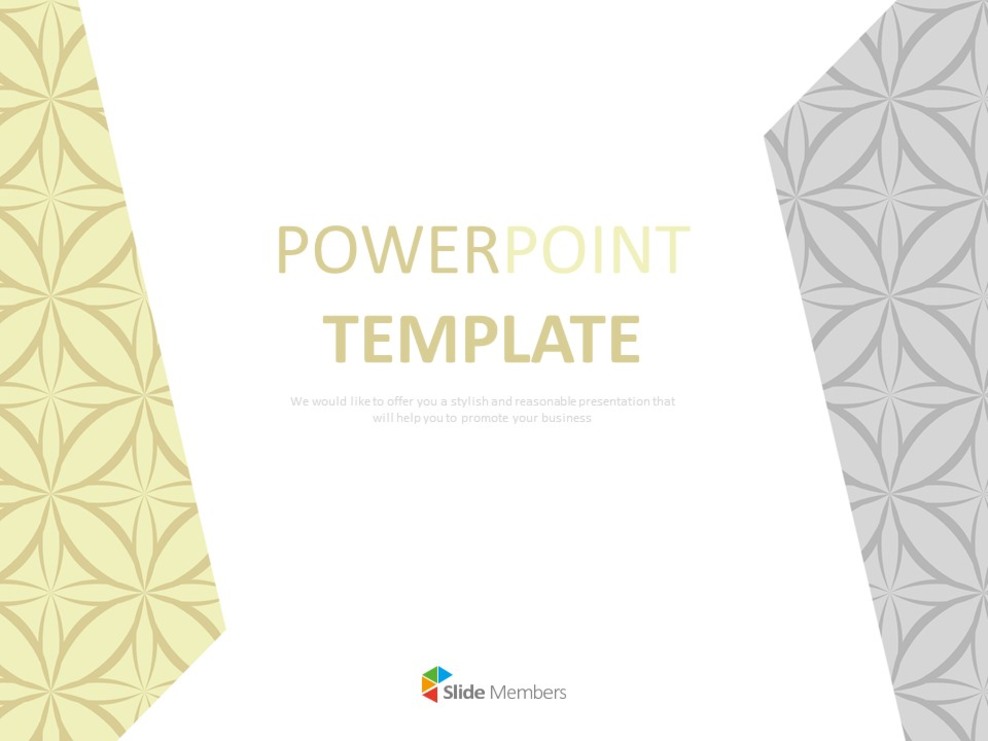 Fancy Patterned With Gray and Yellow - Free PPT Sample|Templates|Slides