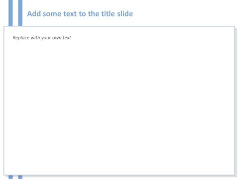 Free Powerpoint Sample - Blue Lines and Square Outline With Titles on It