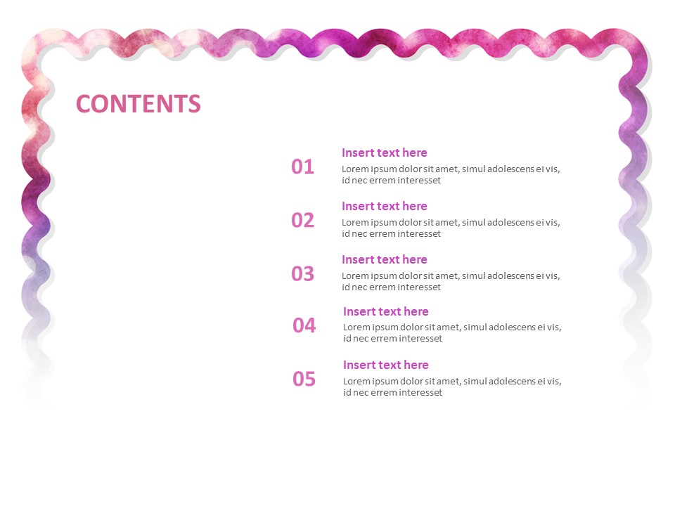 Free PPT Sample - Rainbow Colored, Cloud-shaped Titles