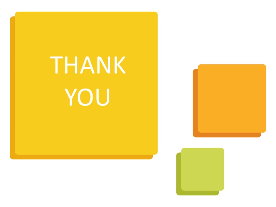 Free PPT Template - Yellow Orange Yellowgreen Squares