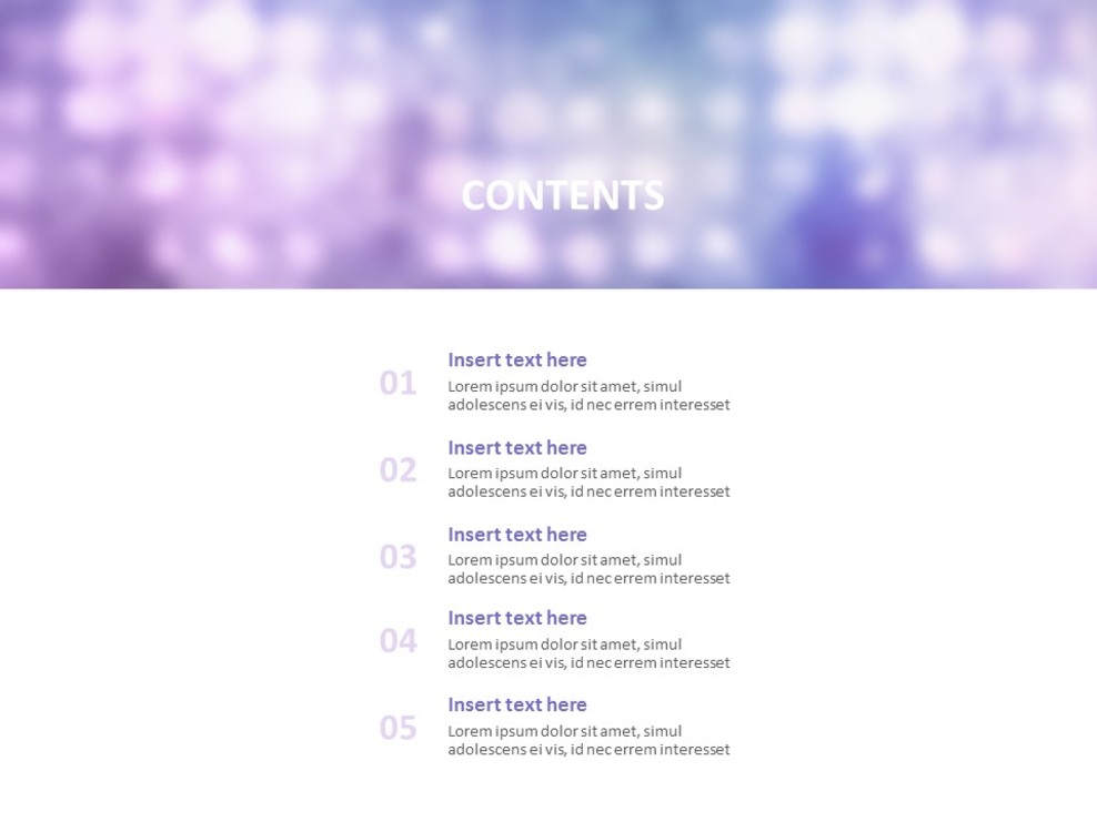 Purple Fancy Lights - Free Powerpoint Templates Design|Slides