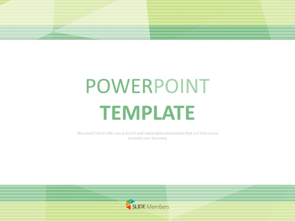 Two Green Lines With Yellowgreen Stripe Background - Free PPT Sample