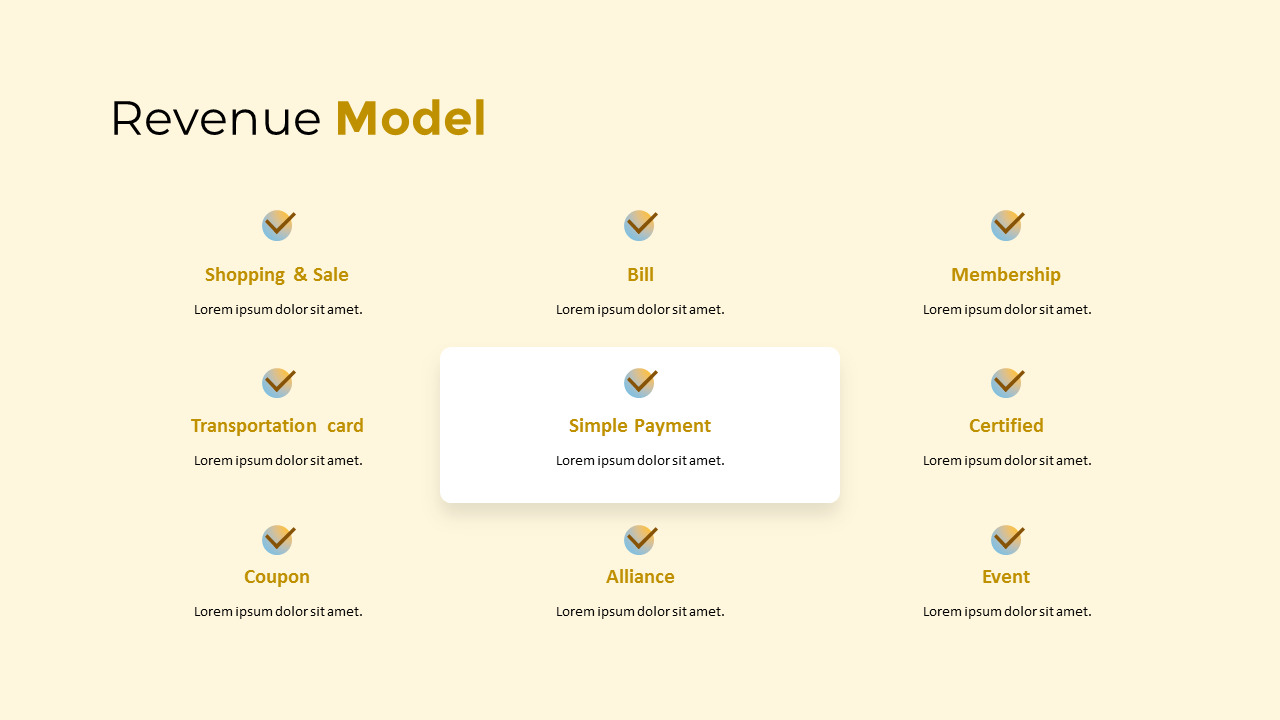 Revenue Model Single Slide Design Template