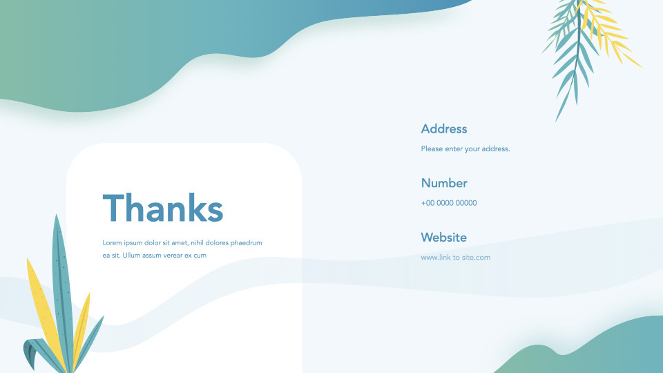 Simple Wave Background Pitch Deck keynote presentation templates free
