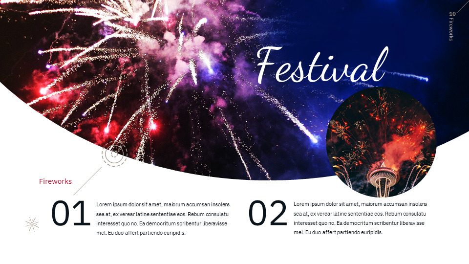 Fireworks Festival Easy Google Slides Template