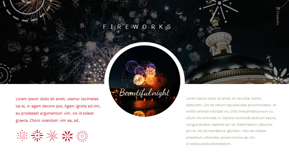 Fireworks Festival Easy Google Slides Template