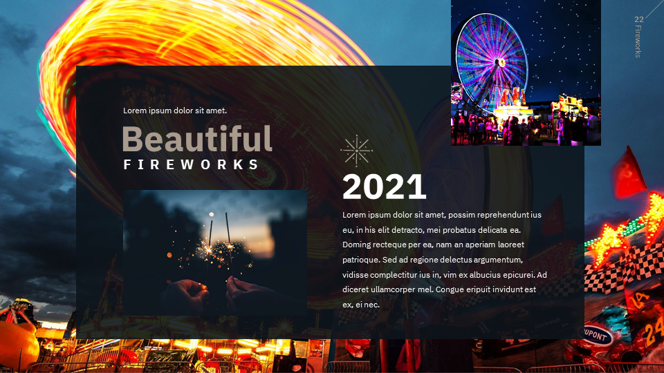 Fireworks Festival Easy Google Slides Template