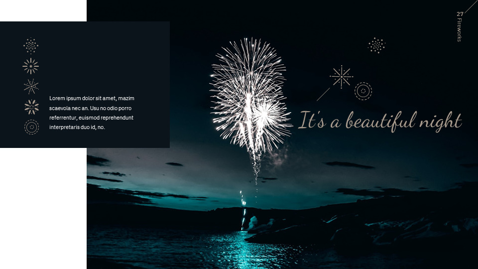 Fireworks Festival Easy Google Slides Template