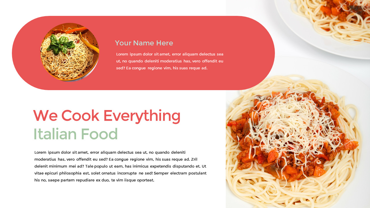 Italian Food Business Presentation Templates