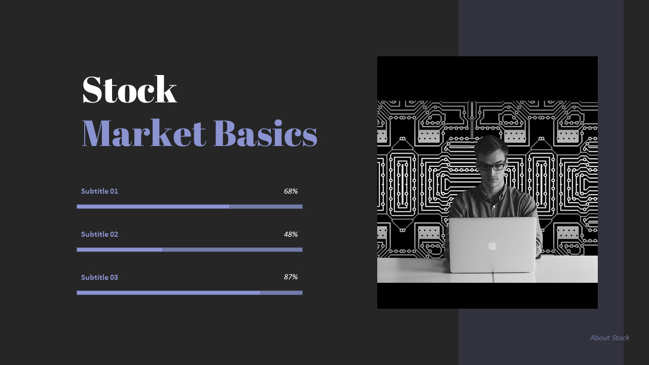 Stock Market Simple PowerPoint Design