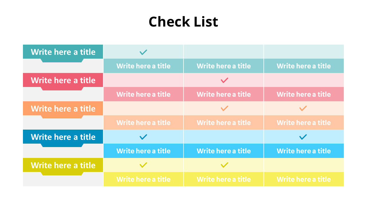 Check List Table Diagram