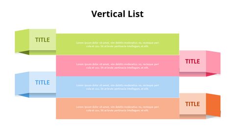 Folded Paper List Inforgraphic Diagram