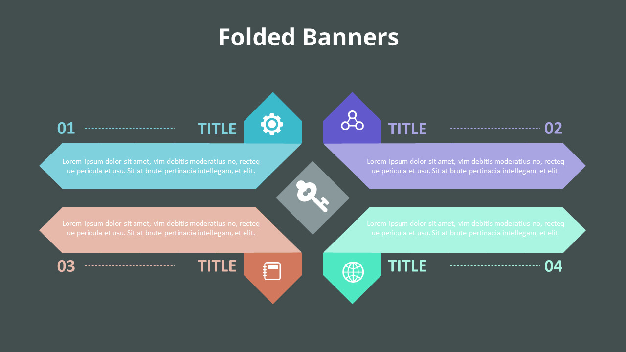 Folded Paper List Inforgraphic Diagram