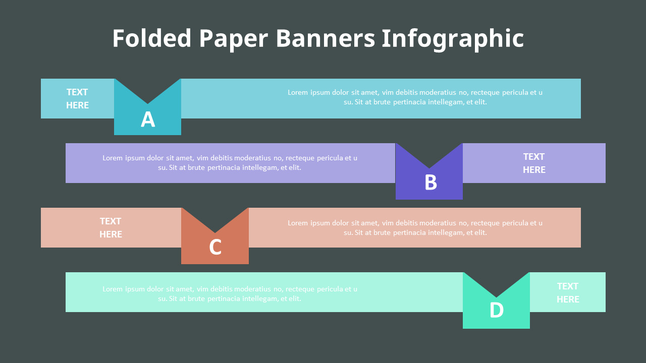 Folded Paper List Inforgraphic Diagram
