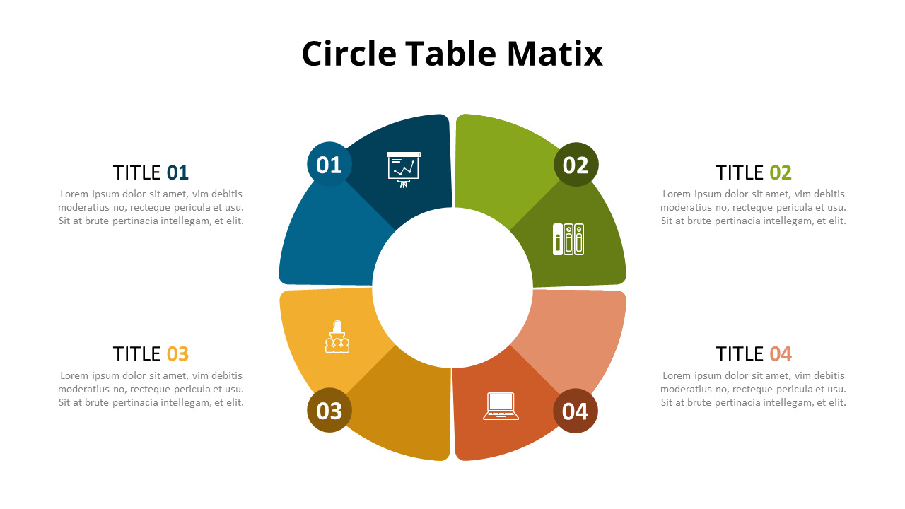 Four Stages Circular Infographic Diagram