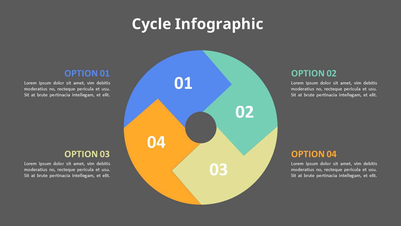Four Stages Circular Infographic Diagram