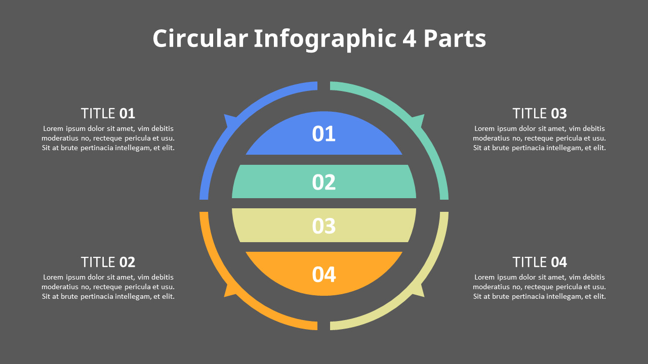 Four Stages Circular Infographic Diagram