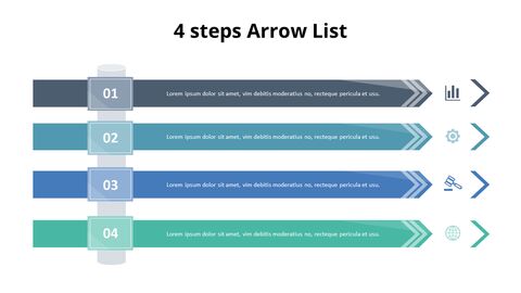 Four Text Box List Diagram