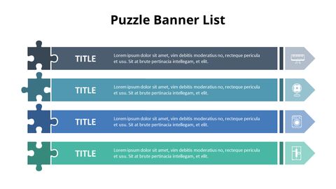 Four Text Box List Diagram