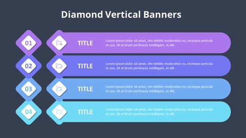 Four Text Box List Diagram