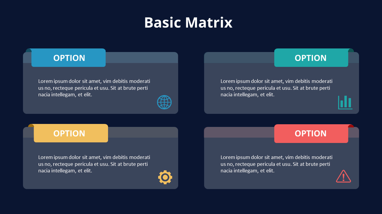 Diagrama de matriz de tabla de cuadrícula