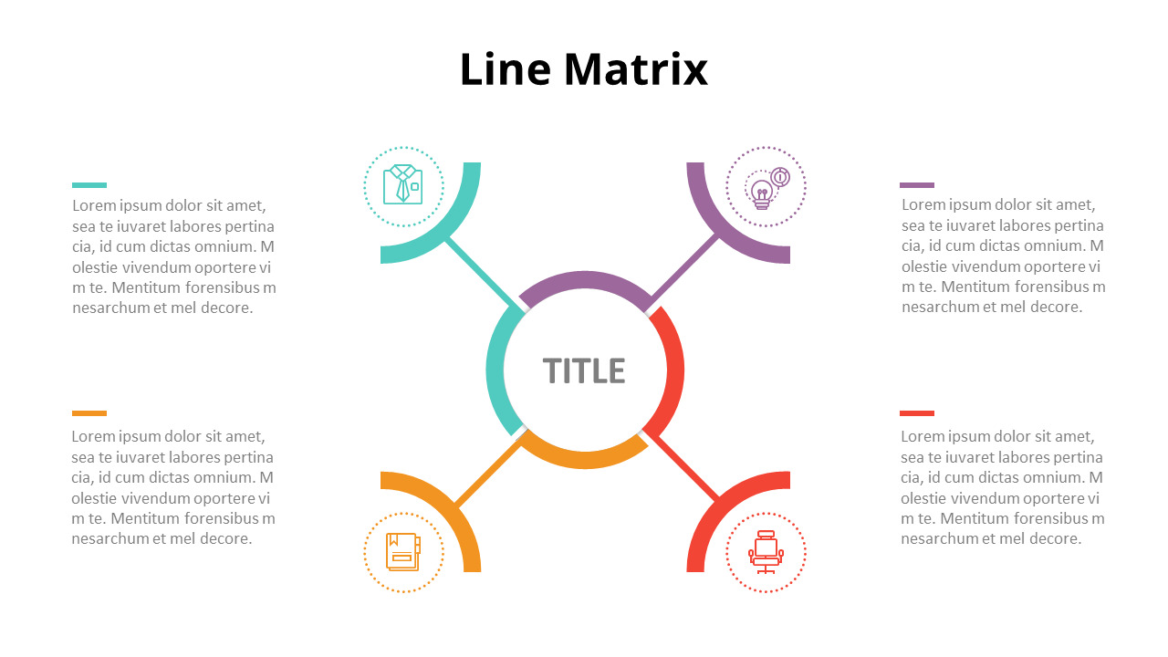 Diagrama de infografía de matriz
