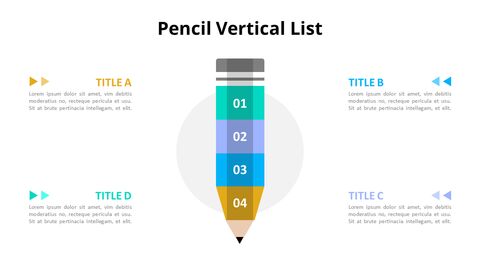 Pencil Infographics Diagram