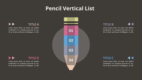 Pencil Infographics Diagram