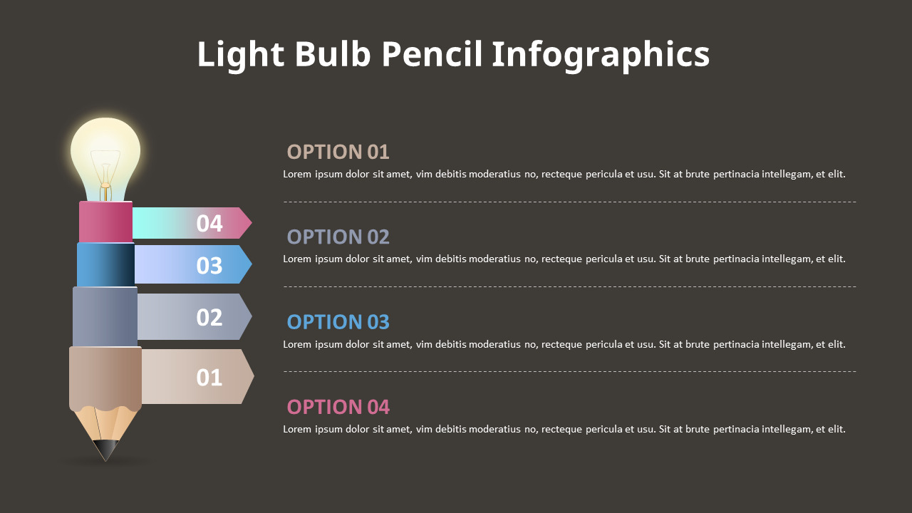 Pencil Infographics Diagram