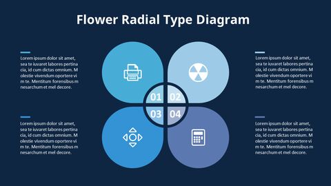 Radial Petals Infographic Diagram