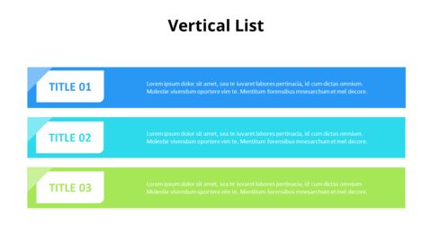 Three Text Box List Diagram