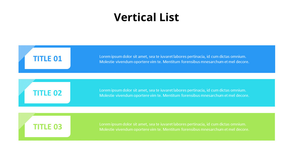 Three Text Box List Diagram