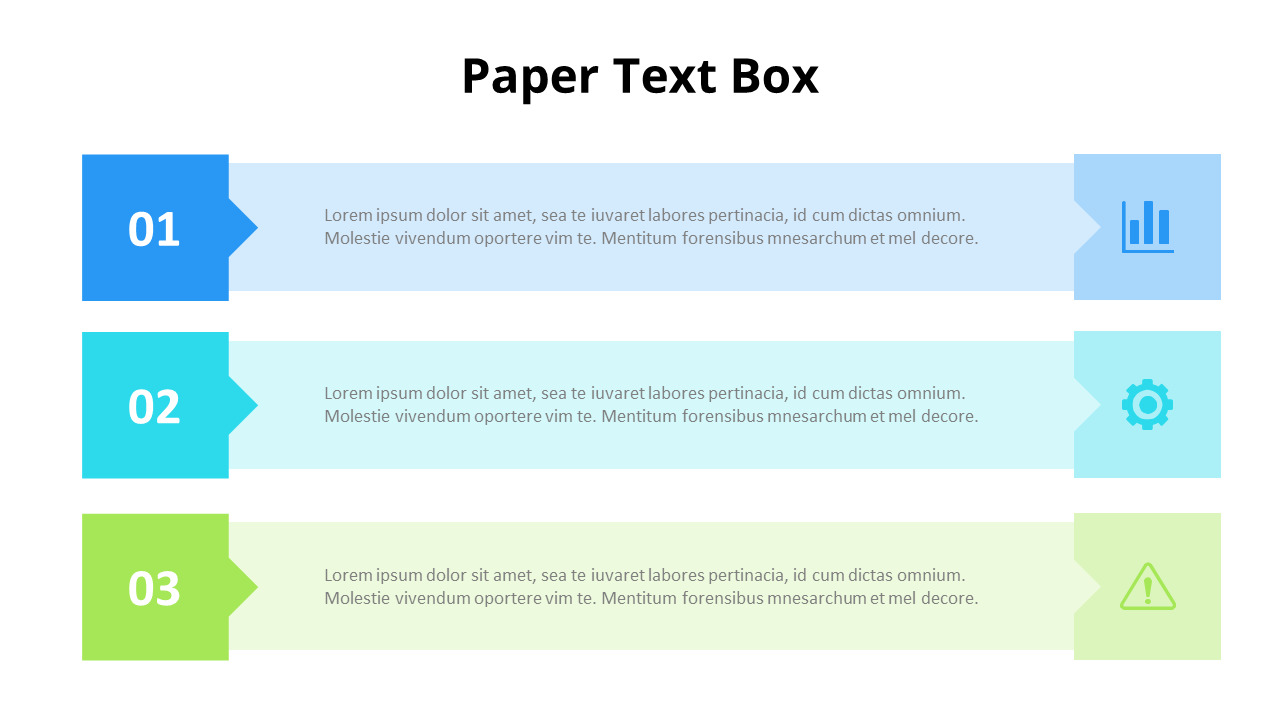 Three Text Box List Diagram